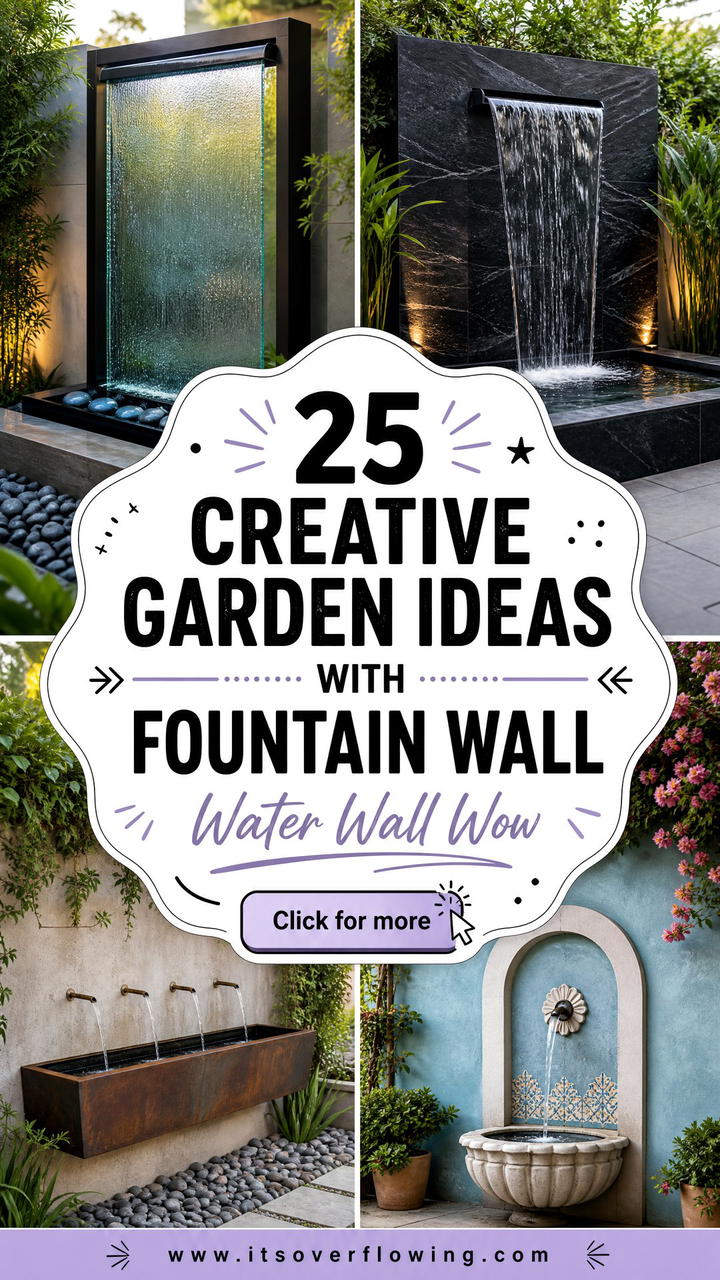 25 Creative Garden Ideas With Fountain Wall