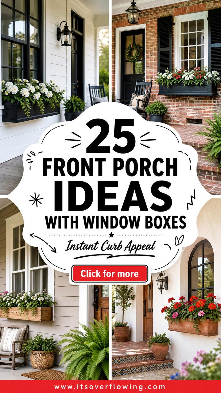 25 Front Porch Ideas With Window Boxes for Instant Curb Appeal