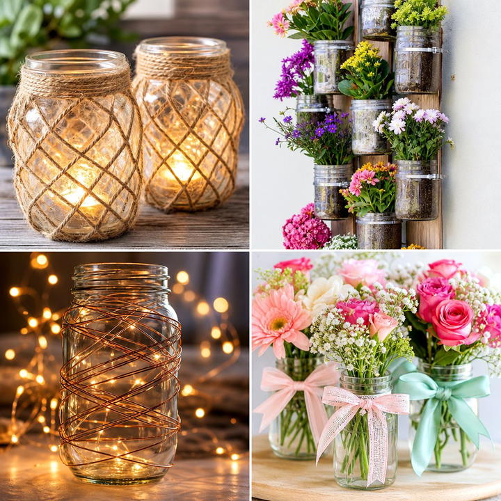 25 Garden Decor Ideas With Hanging Jars for Magical Outdoor Glow