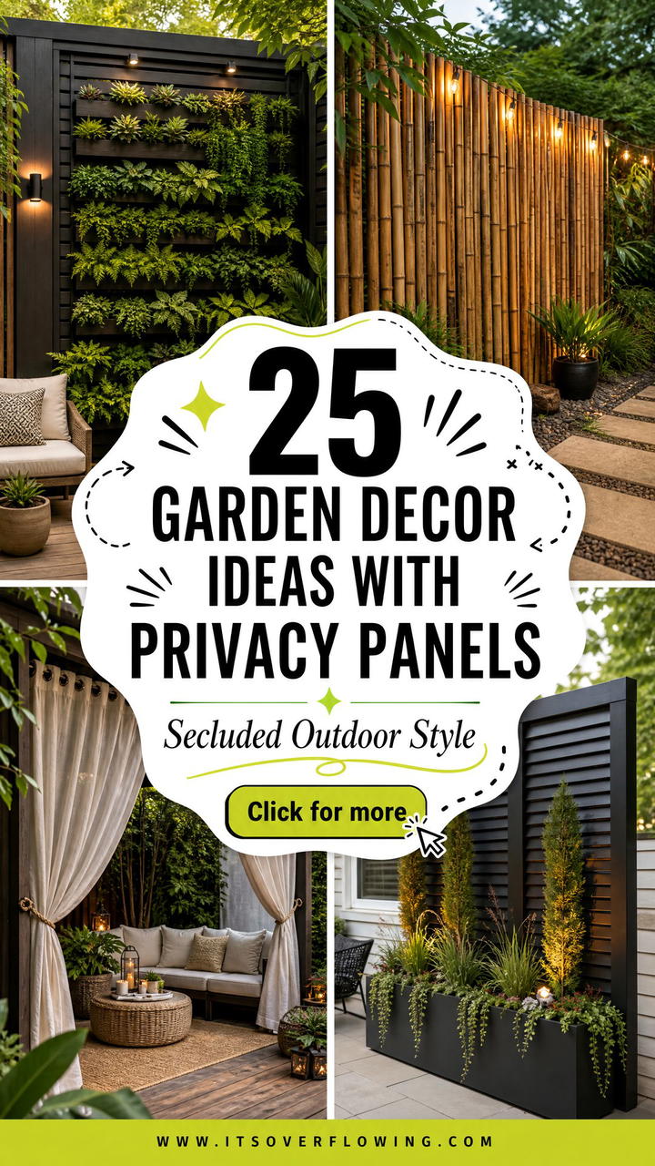 25 Garden Decor Ideas With Privacy Panels for Secluded Style