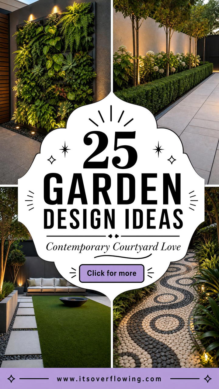 25 Garden Design Ideas for Contemporary Courtyards You'll Love