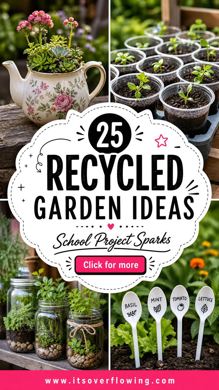 25 Recycled Garden Ideas for School Projects