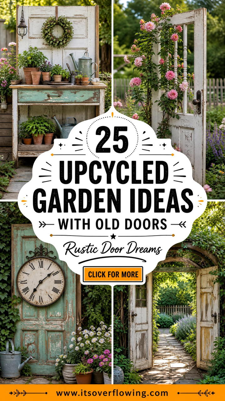 25 Upcycled Garden Ideas With Old Doors for Rustic Style