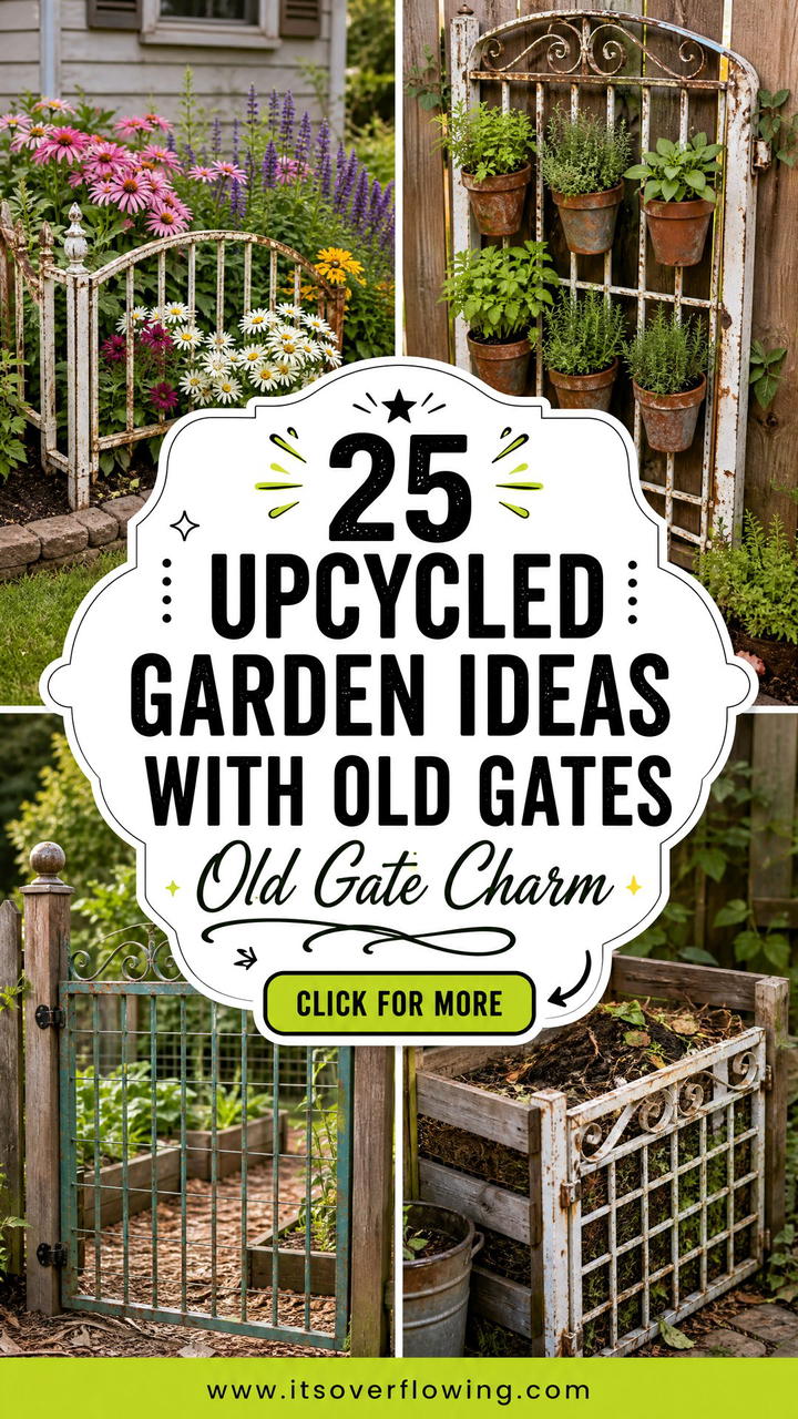 25 Upcycled Garden Ideas With Old Gates for Rustic Charm