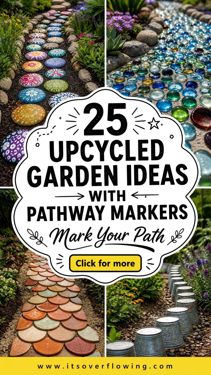 25 Upcycled Garden Ideas With Pathway Markers to Try