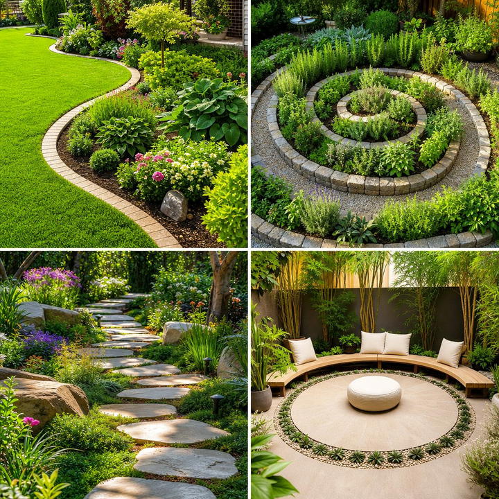 25 garden design ideas with curves for Flowing Spaces Now