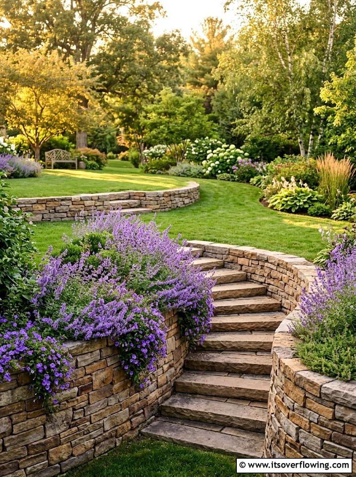 25 Backyard Ideas With Steps For A Stylish Sloped Yard