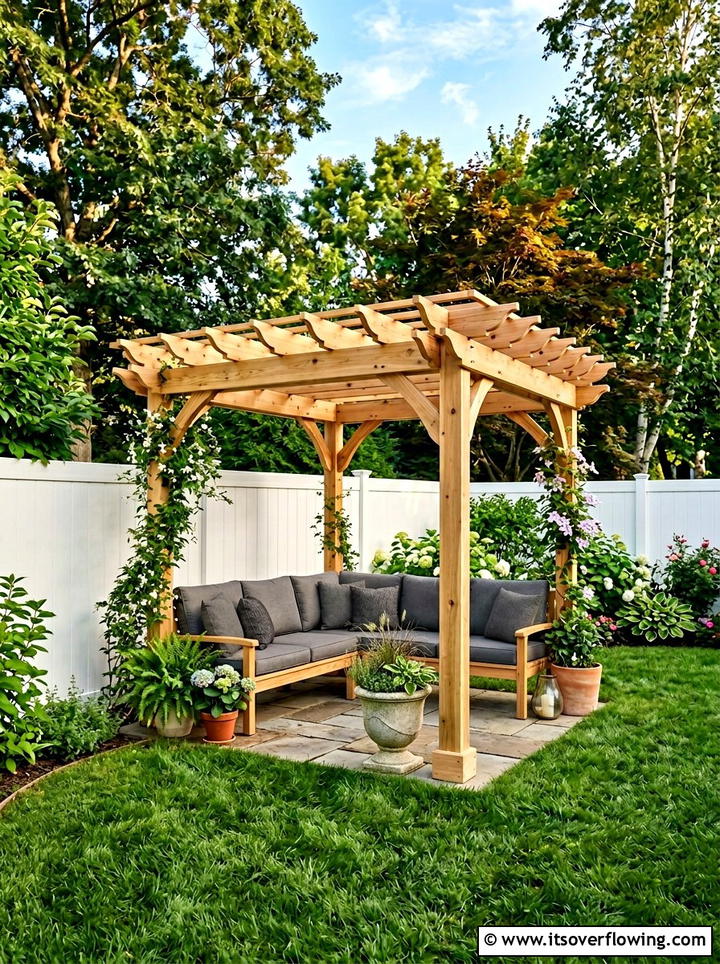 25 small garden ideas with pergola corner for Shaded Retreats